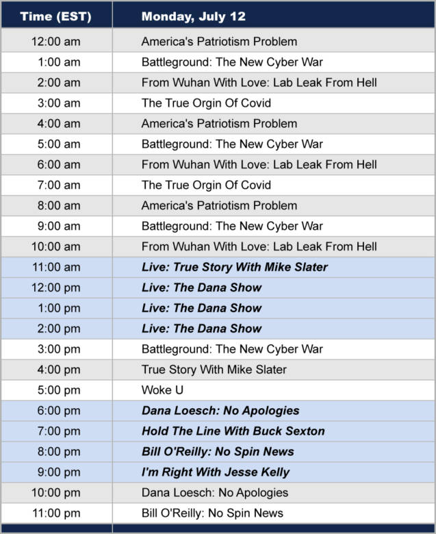 Guide – The First TV