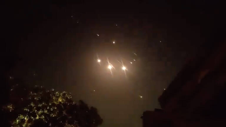 Watch Now Israels Iron Dome Intercepts Iranian Drones The First Tv