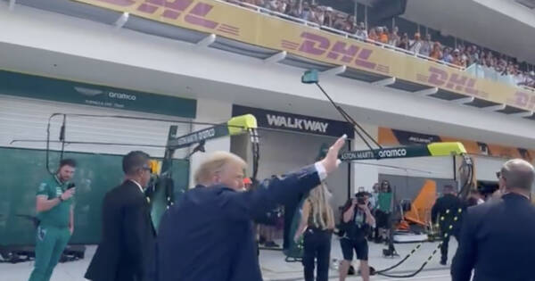 TRUMP TAKES GRAND PRIX: The President Strolls into F1 Race in Miami ...