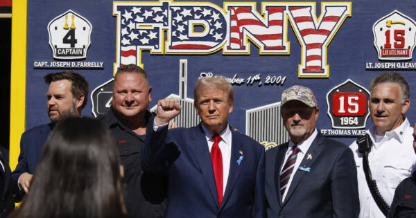 WATCH: Donald Trump Visits Firefighters in Lower Manhattan to Mark 9/11 ...